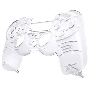 eXtremeRate Custom Faceplate Cover, Soft Touch Front Housing Shell Case Replacement Kit Compatible with ps4 Slim Pro Controller JDM-040/050/055 - Foggy Clear Purple - NOT A Controller