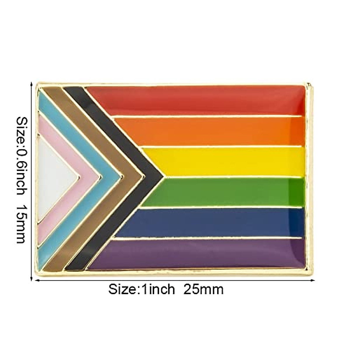 XINGHUI Progress Pride Pin Progress Pride Lapel Pins Brooches Badges (3PCS) Pack 3PCS XY0773-3