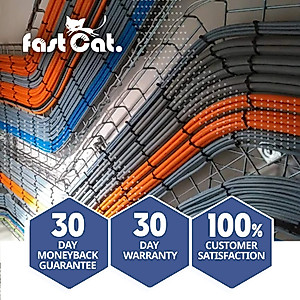 fast Cat. Cat6 Direct Burial Outdoor Ethernet Cable 1000ft - Waterproof Cat6 Cable with 23AWG Solid Copper Conductors - CMX, UTP 550MHz, PoE++ (4PPoE), ETL & UL Listed, Bulk Ethernet Cable (Black)