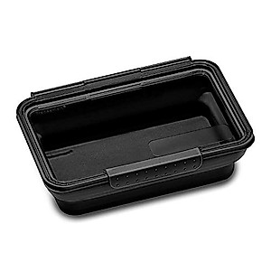 madesmart Lidware Collapsible Food Storage - FRIDGE & PANTRY COLLECTION Airtight, Food Safe, Collapsible, Dry-Erase Space For Labeling, Medium Shallow - Holds 4.83 Cups, Carbon