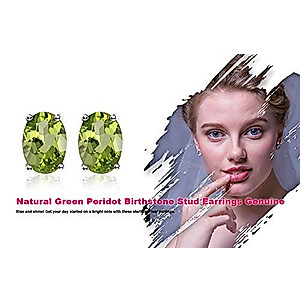 JewelryPalace Natural Garnet Peridot Amethyst Citrine Blue Topaz Birthstone Stud Earrings for Women, 14k Gold Plated 925 Sterling Silver Earrings for Women, Hypoallergenic Earrings for Girls Sets