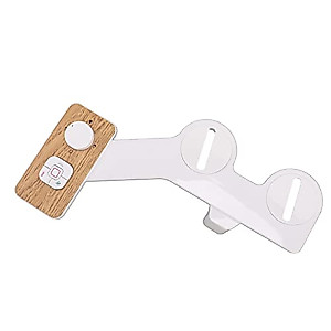 Toilet Bidet Attachment with 7/8 Copper Tpiece, Wood Grain Button, Double Nozzle Bidet Attachment for Sanitary and Feminine Laundry