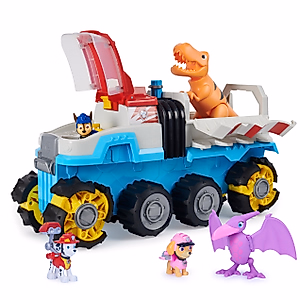 Paw Patrol, Dino Patroller Motorized Vehicle with 3 Exclusive Bonus Action Figures and 2 Dinosaur Toys (Amazon Exclusive), Kids Toys for Ages 3 and up
