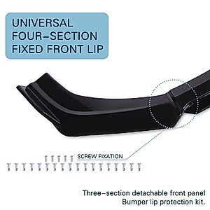 Gloss Black Bumper Lip Spoiler Splitter Fit for 1997-2002 2010-2021 Chevy Camaro LS LT1 SS Coupe Convertible Front Rear Body Kit Side Skirt