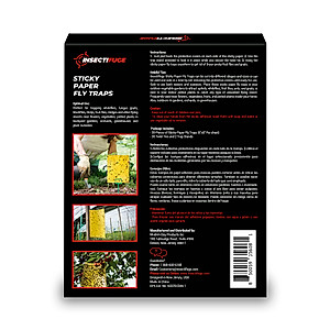 Insectifuge 30Pcs Dual-Sided Yellow Sticky Traps for Plant Gnats - Waterproof Fly Paper Outdoor Indoor for Fungus Gnat Trap, Fly Tape Outdoor for Whiteflies, Aphids, Leafminers, Fruit Fly Sticky Traps