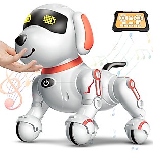 Dolanus Robot Dog for Kids 8-12, Remote Control Smart Robotic Pets That Acts Like a Real Dogs Touch Interactive Walking Talking Barking Toys for Girls Boys Toddler, Gifts for 4 5 6 7 8 12 Years Old