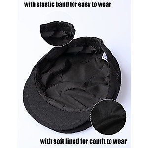 A&J DESIGN Infant Boy Vintage Drivers Cap (3-6 Months, Dark Black)