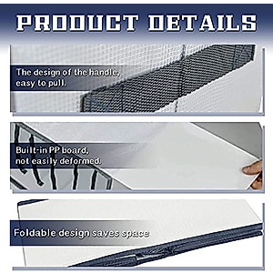 DonYeco 3 Pack Wardrobe Clothes Organizer, 7 Grids Jeans Drawer Closet Organizers and Storage, Dimension 14-1/4" x 9-1/2"x 8" (Compartment width: 2")