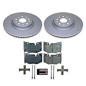 Power Stop CRK8531 Z17 Rear Coated Rotor Kit-Coated Brake Rotors, Ceramic Brake Pads For Chevrolet Corvette 2020-2023 [Model Specific]