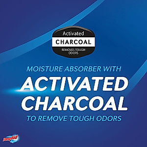 DampRid Disposable Moisture Absorber with Activated Charcoal, 18 oz., 3 Pack, Fragrance Free, Moisture Absorber & Odor Remover, Lasts Up To 60 Days, No Electricity Required