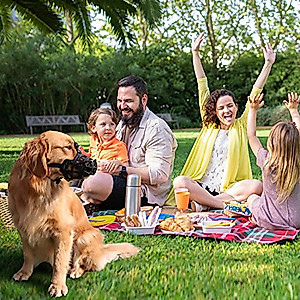 Dog Muzzle for Large Dogs, Dog Muzzles for Biting, Breathable Adjustable Basket Muzzle Comfortable for German Shepherd, Australian Shepherd, Golden Retriever, Labrador Retrieve-XL