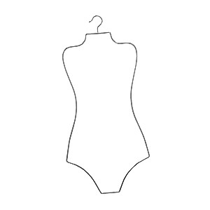 Generic Wire Body Shape Display Hanger, Dress Wardrobe Organizer Bathing Suit Coat Metal Rack for Kids Unisex Store Accessories Bedroom , Argent