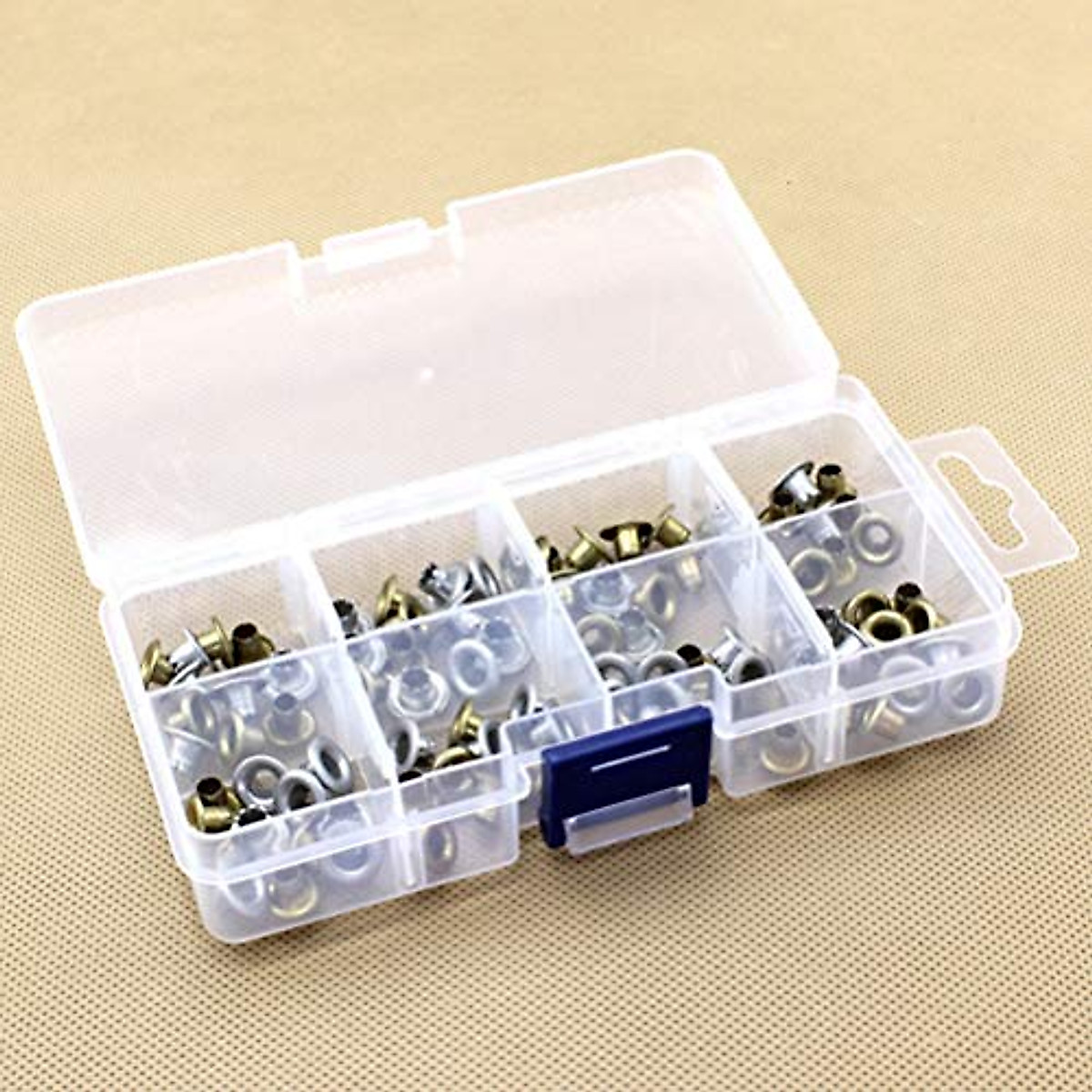 Healifty Plastic Storage Box 8 Grids Container Organizer Divider Grid Compartment with Lid for Jewelry Beads Earring Tool Fishing Hook Lures