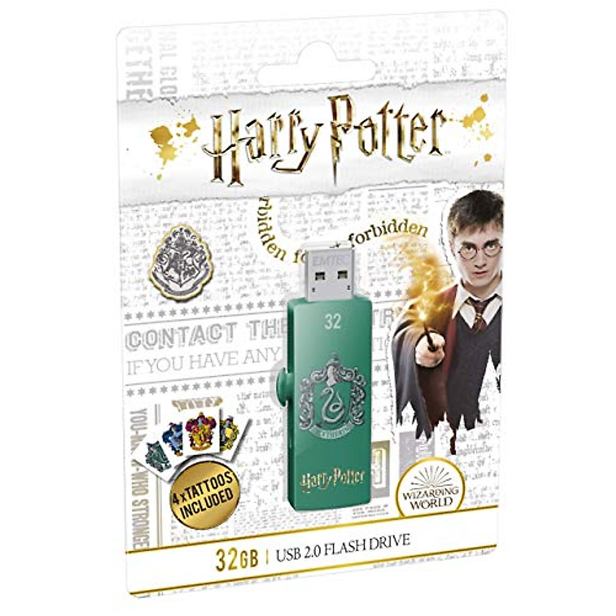 EMTEC Harry Potter M730 USB 2.0 Flash Drive - 32GB - Slytherin