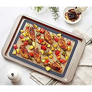 Silicone Baking Mat Set of 4, GUANCI Grade Food Baking mats Non-Stick Reusable Pizza Bakeware Mat for Making Macaroon, Pizza, Cookie, Pastry, Bread, Bun