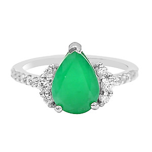 Natural 11X8 MM Green Emerald Gemstone Ring 925 Sterling Silver May Birthstone Art Deco Ring Women Engagement Ring Wedding Gift For Her (Sterling Silver, 11.25 US)