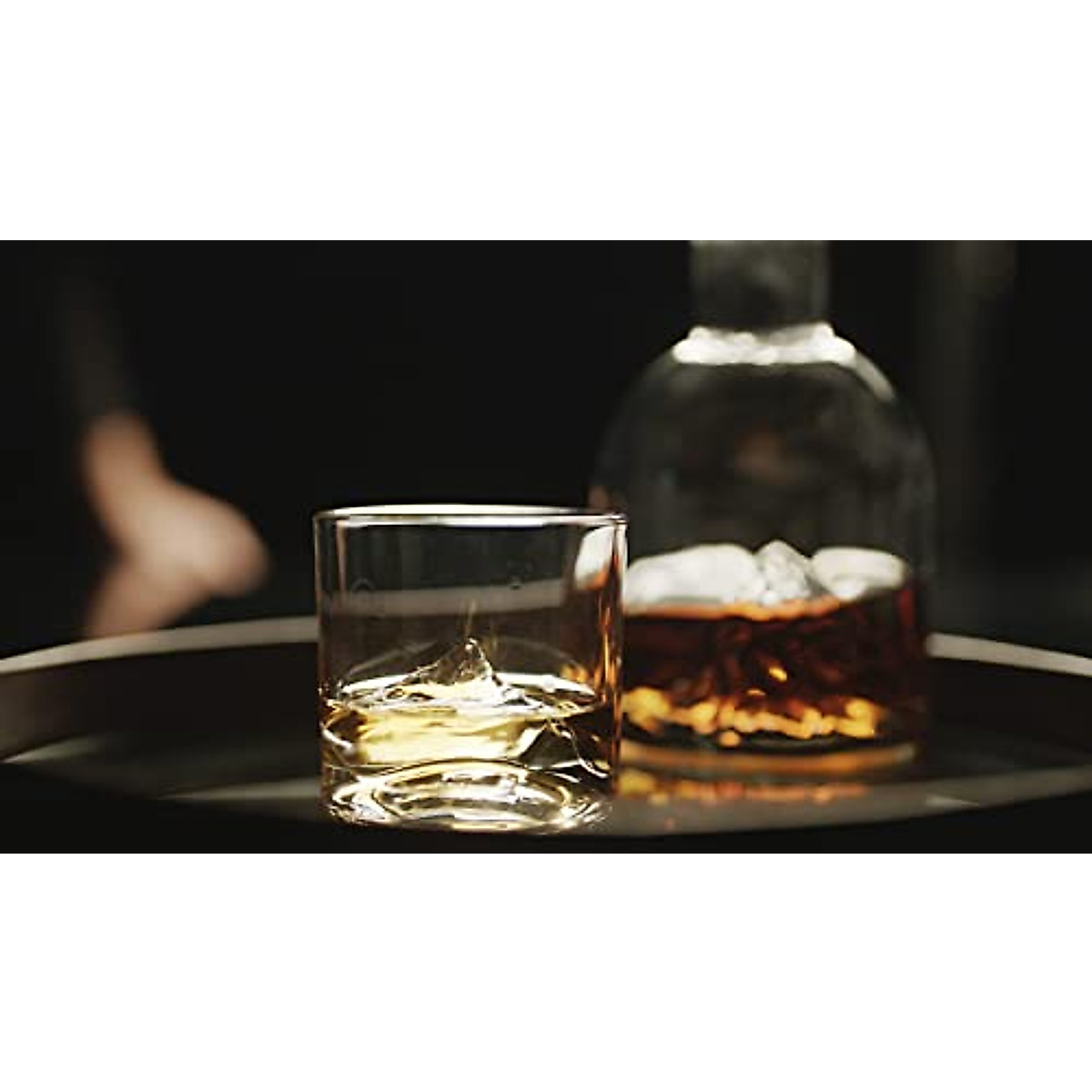 LIITON Mt Everest Whiskey Glasses Set of 4, Heavy Rocks Glasses Gift Set With Raised Mountain For A Quick Chill Without Ice