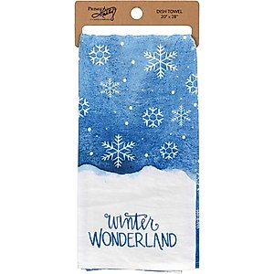 Primitives by Kathy 111045 Kitchen Dish Towel - Winter Wonderland, 20 x 28-inch