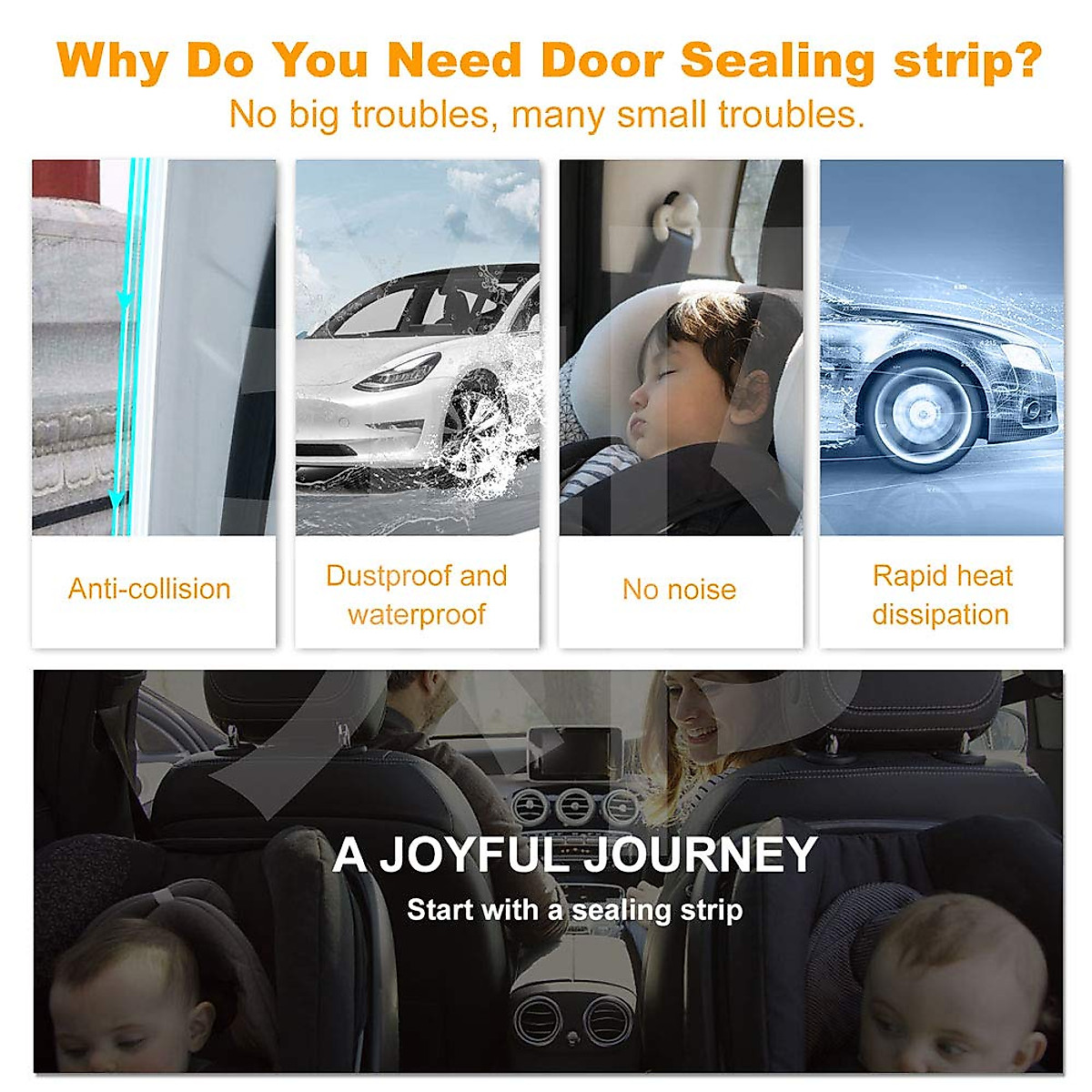 Eytool Clear Car Door Edge Protector,32Ft(10M) Car Edge Trim Rubber Seal Protector with U Shape Car Protection Door Edge Guard Fit for Most Car