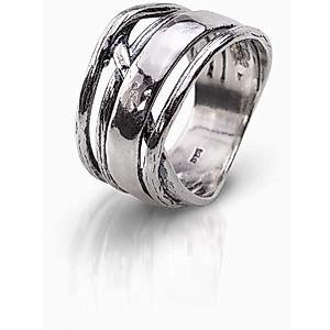 Joolala Ring 925 Sterling Silver Women’s Ring Huntress Ring Elegant and Stylish Design – Various Models – Gorgeous Oxidized Finish – Ideal Promise Ring, Anniversary (6)