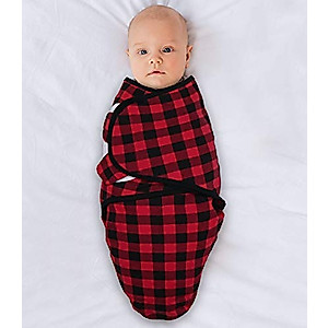 The Peanutshell Baby Swaddle Blankets for Boys or Girls, Woodland Animals & Buffalo Plaid, 3 Pack Wrap Set, 2 Sizes (Small/Medium)