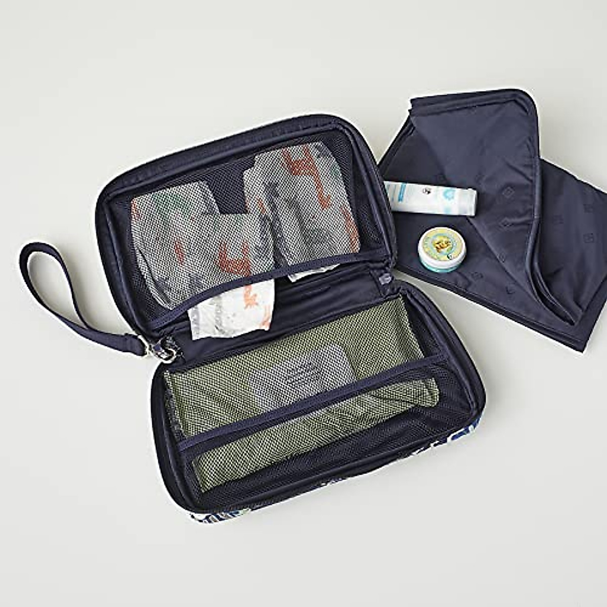 Vera Bradley Women's Cotton Travel Baby Changing Pad, Java Navy Camo - Recycled Cotton, One Size