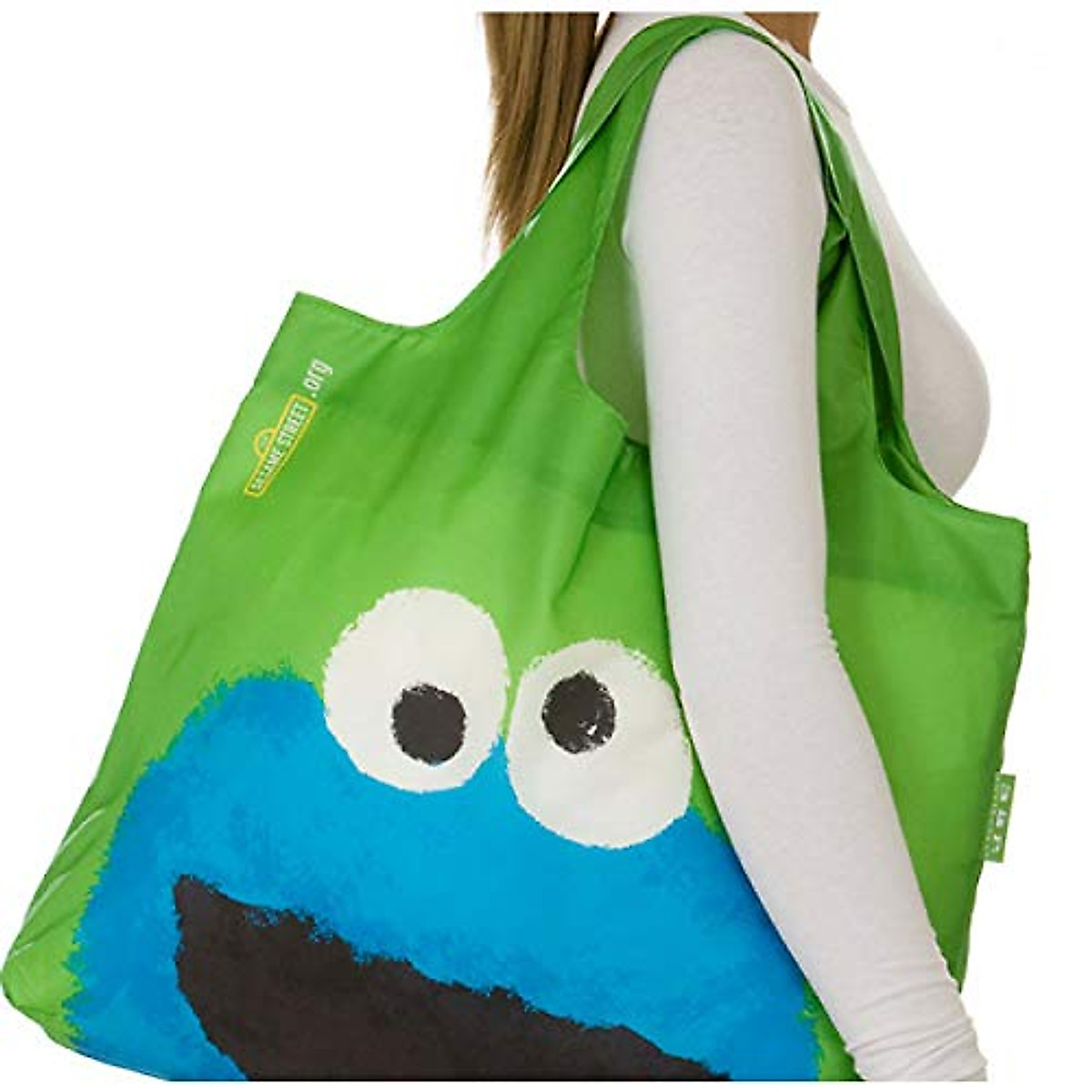 Envirosax Sesame St Reusable Grocery Bags, Eco-Friendly Polyester Grocery Shopping Tote, Set of 3 Multicolored Travel