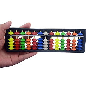 Wowlife 13 Digits Rods with Colorful Beads Plastic Abacus Arithmetic Soroban Kid's Calculating Tool