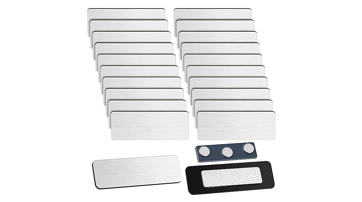 50 Pack Magnetic Name Tags - Durable & Versatile Solution
