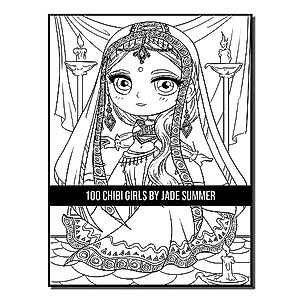 100 Chibi Girls: An Adult Coloring Book Collection with Cute Girls, Fantasy, Horror, Christmas, and More!