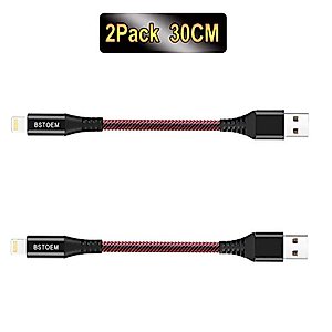 Short Lightning Cable 2Pack 7Inch USB Charging Cord for Apple iPhone Charger 14/13/12 Pro/11/Xs Max/Xr/X/8/7/6/6s Plus/SE/5c/5s/5 iPad Air/Mini