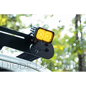 Diode Dynamics Stage Series 2in SAE Yellow Sport Standard LED Pod (pair), Spot w/Amber Backlight