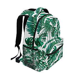 SUABO Palm Tree Leaf Backpack for School Student Laptop iPad Tablet Travel School Bag for Girls Daypack