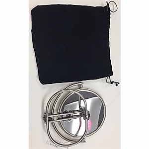 JERDON Folding Travel Makeup Vanity Mirror - Portable 6” Diameter with 10X-1X Magnification – Travel Storage Bag Included - Model MC450N