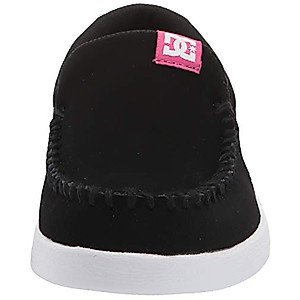 DC Women's Villain 2 Slip On Casual Slipper Skate Shoe, Black/Crazy Pink, 8.5