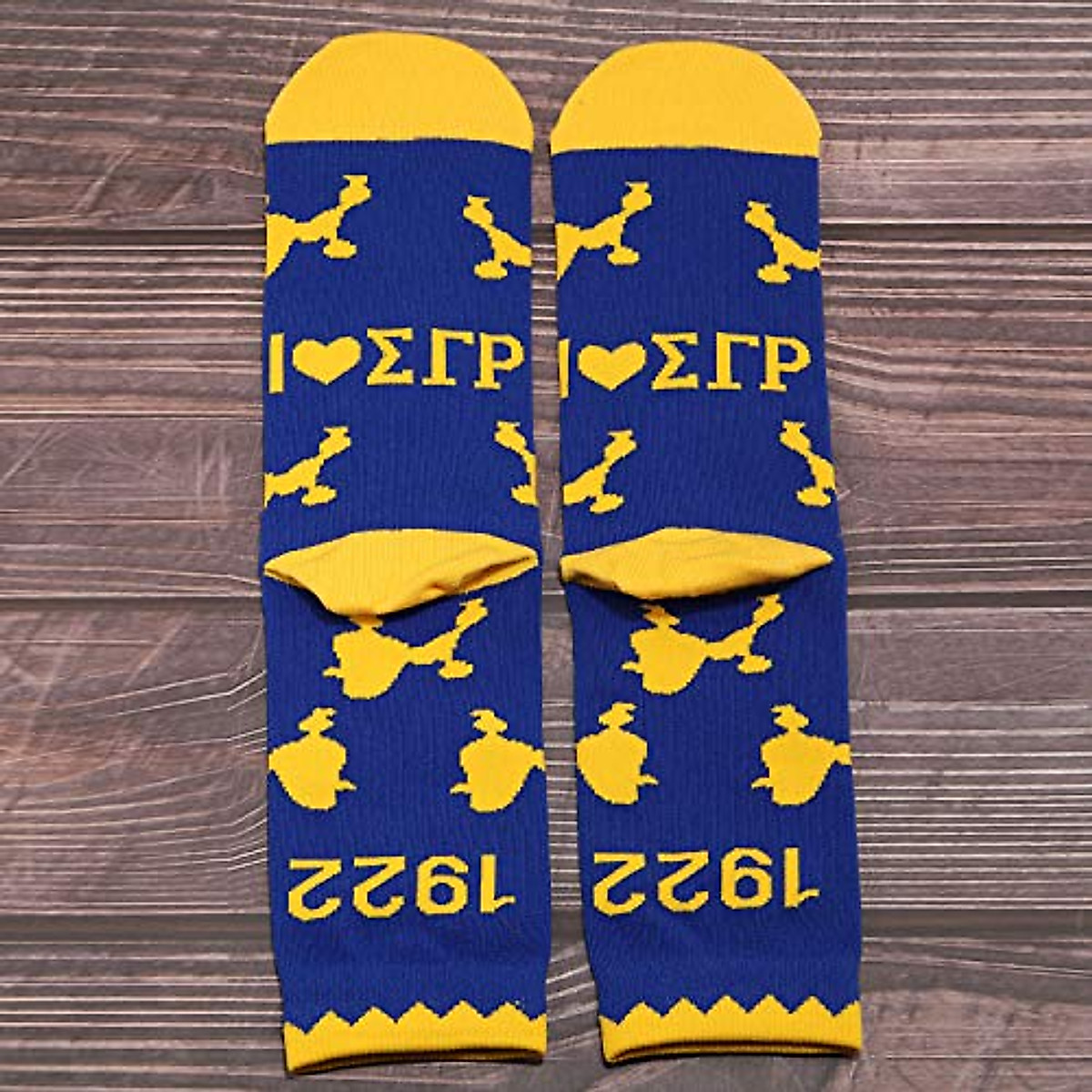 G2TUP Gamma Rho Sorority Gift 1922 Poodle Socks Sorority Sister Gift 2 Pairs Blue (1922 Poodle Socks, Mid Calf)