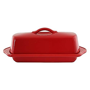 Chantal Large Butter Dish, True Red