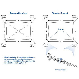 E&K Sunrise Light Gray 6' x 8' Waterproof Sun Shade Sail UV Resistant Block Durable Awning Fabric Cloth Screen for Outdoor Patio Lawn Garden with Hardware Kits -Customized