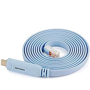 USB-C Cisco Console Cable,OIKWAN 6ft USB Type C to RJ45 Serial Adapter Essential Accessory of Cisco, NETGEAR, Ubiquity, LINKSYS, TP-Link Routers/Switches for Laptops