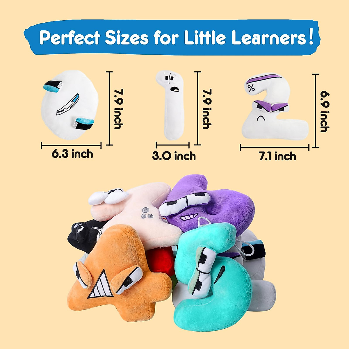 HARPPA Number Plush Toys,1-10 Number Toy,Learning for Toddlers,Kids Birthday Holidays Party Favor Preferred Gift, Stuffed Animals Doll Toys, Room Decoration, Gifts for Thanksgiving Day&Christmas Day