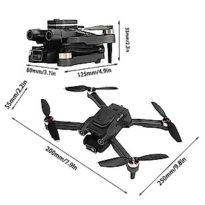 RC Drone, 3.7V 1800mAh 4 Channel RC Mini Drone One Key Take Off Foldable for Work (2.4G 4K)