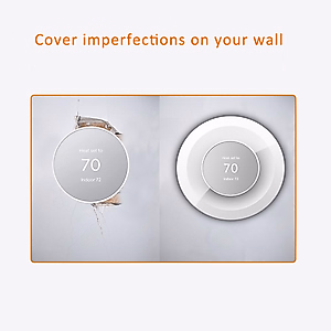 Wall Plate Made for The Nest Thermostat 2020 | Google Nest Thermostat Trim Kit Accessory | Easy Installation | Snow