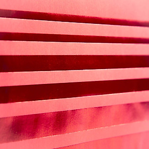 Hallmark 9" Medium Gift Bag with Tissue Paper (Red Foil Stripes) for Christmas, Birthdays, Father's Day, Graduations, Valentines Day, Sweetest Day