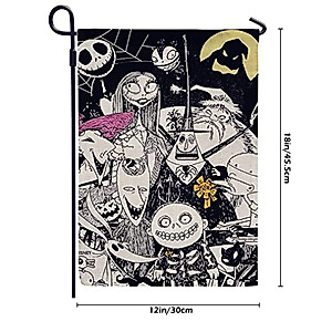 Theme of Movie Gothic Macabre Art Welcome Vertical Garden Flag, Double Sided 12 ×18 Inch, Gothic Yard Garden Outdoor Decor, Gothic Macabre Outdoor Decor, Theme of Movie Gothic Garden Flag