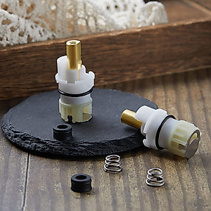 4 Pieces RP25513 Faucet Stem Replacement for Faucet Repair Kit with RP4993 Seat and Spring, 8 Cartridge for Kitchen Faucet Repair Kit