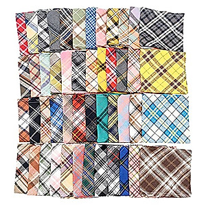 JpGdn 100Pcs/Pack Small Dog Bandana Bulk 24.4*17.3in Pet Bandanas Pack Kerchief Washable Triangle Bibs Head Scarves Scarfs Random Pattern for Boys and Girls Medium Cat Doggy Puppies Grooming Costume