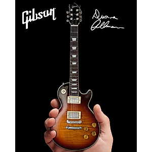 Duane Allman Gibson Les Paul Tobacco Burst "DUANE" Back Mini Guitar Model