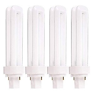 (4 Pack) PL18W/2U/2P/841 18-Watt Double Tube G24d-2 (2 Pin) Base 4100K CFL-Plug-in Replacement for Sylvania 21111 / 20678 CF18DD/841/ECO - GE 97580 F18DBX/841/ECO - Philips 383190 PL-C18W/41/USA/ALTO