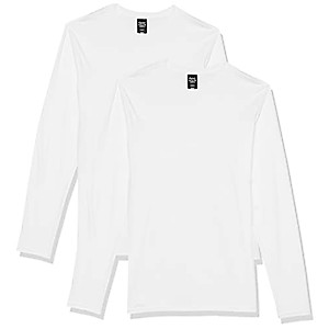 Hanes Men's Long-Sleeve Premium T-Shirt (Pack of 2), White, Small