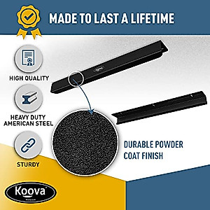 Koova Overhead Bin Rack for One Bin | Overhead Garage Storage Rack to Mount on Ceiling with Adjustable Width | Supports Most Black and Yellow Storage Bins | 1 Set